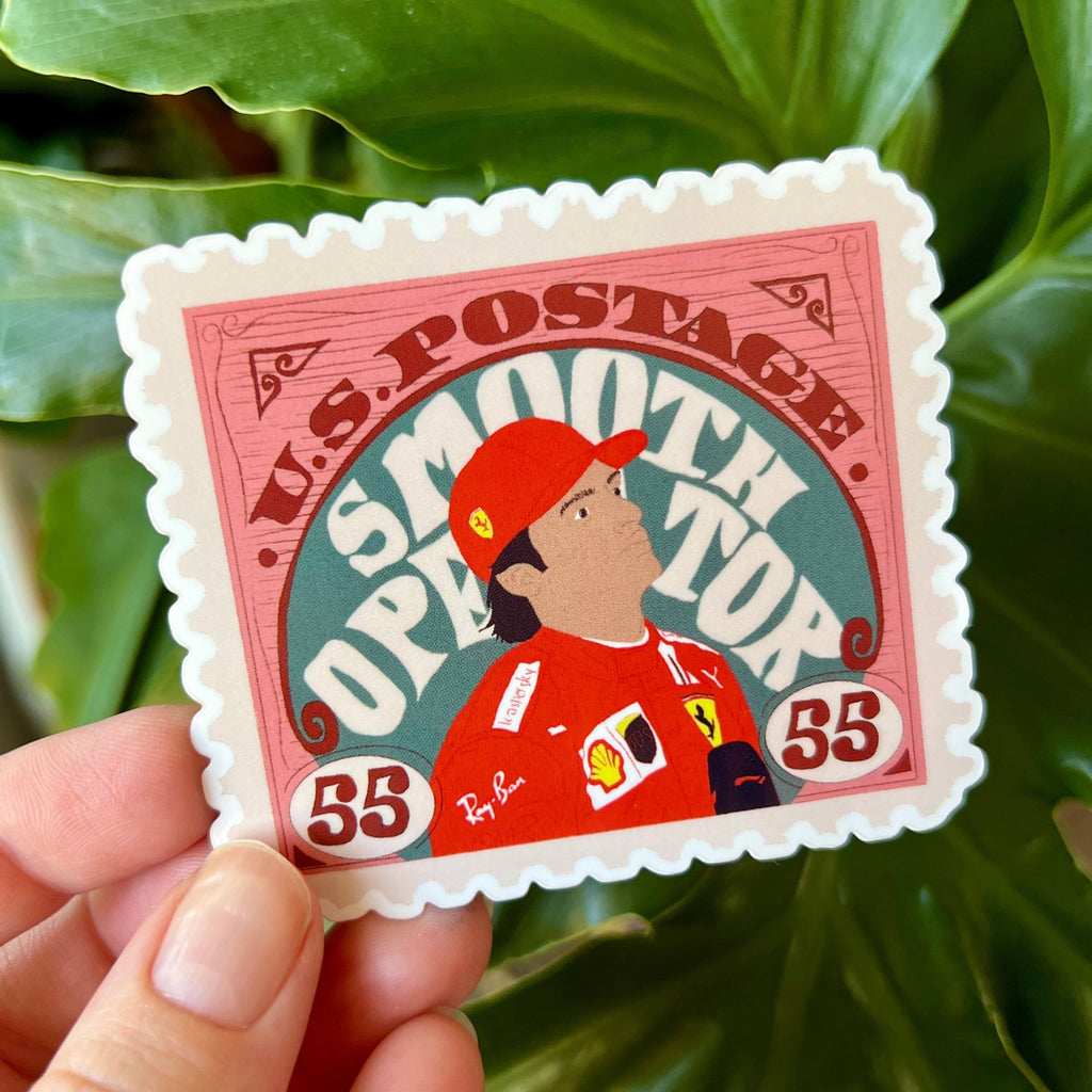 Carlos Sainz "Smooth Operator" stamp sticker – Good Luck Tess
